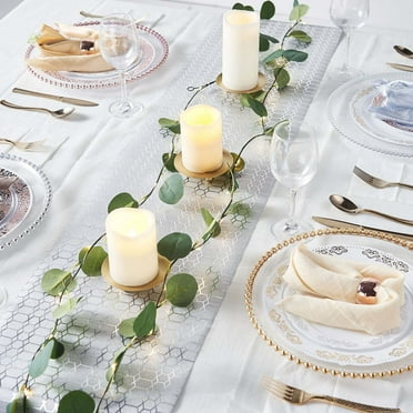 Efavormart 15"x117" Black Premium Lace Table Runner Vintage Classy ...