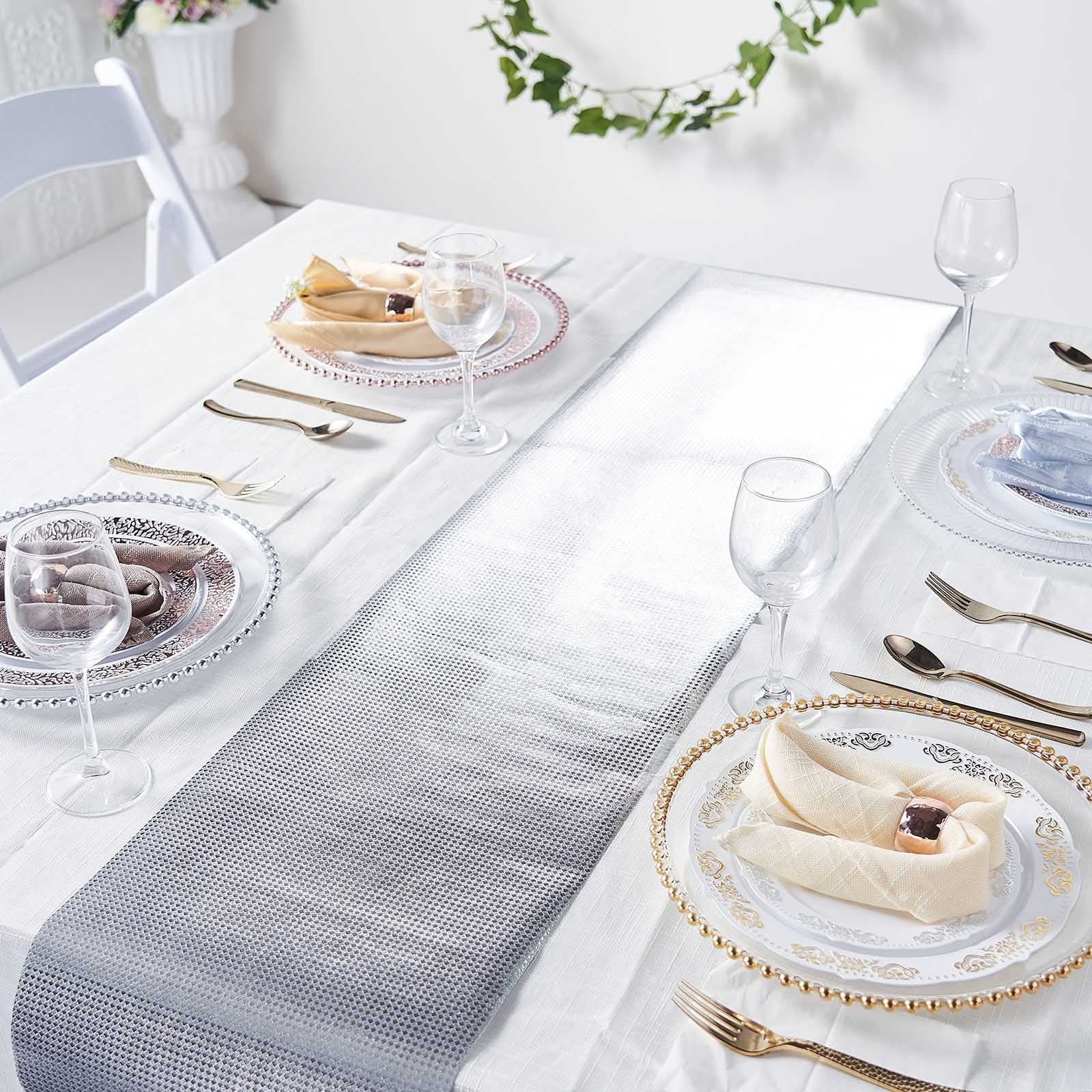 Efavormart 9Ft Glitter Paper Table Runner Roll, Disposable Table Runner ...