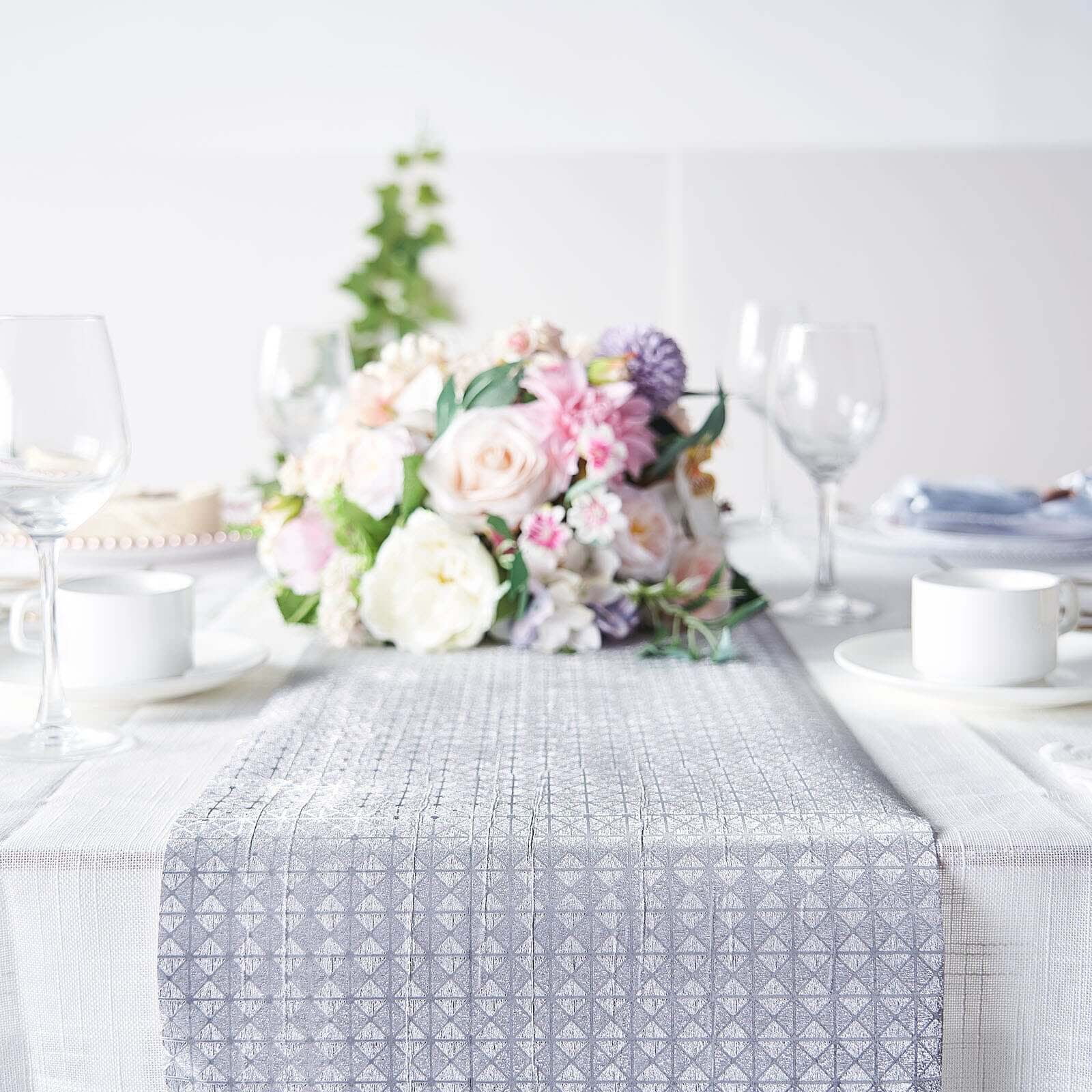 Efavormart 9Ft Glitter Paper Table Runner Roll, Disposable Table Runner ...