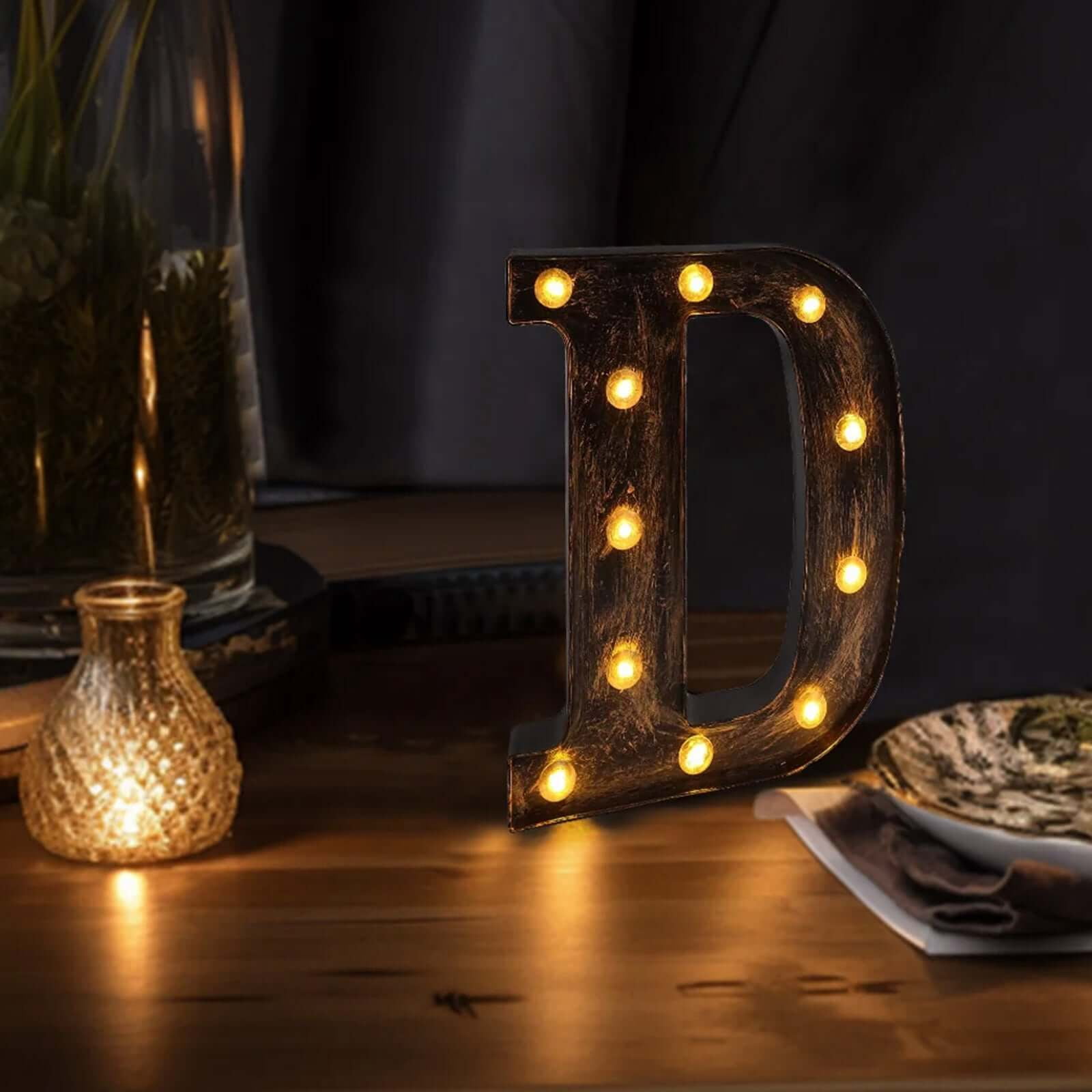 Efavormart Antique Black Industrial Style Letter "D", Vintage Style ...
