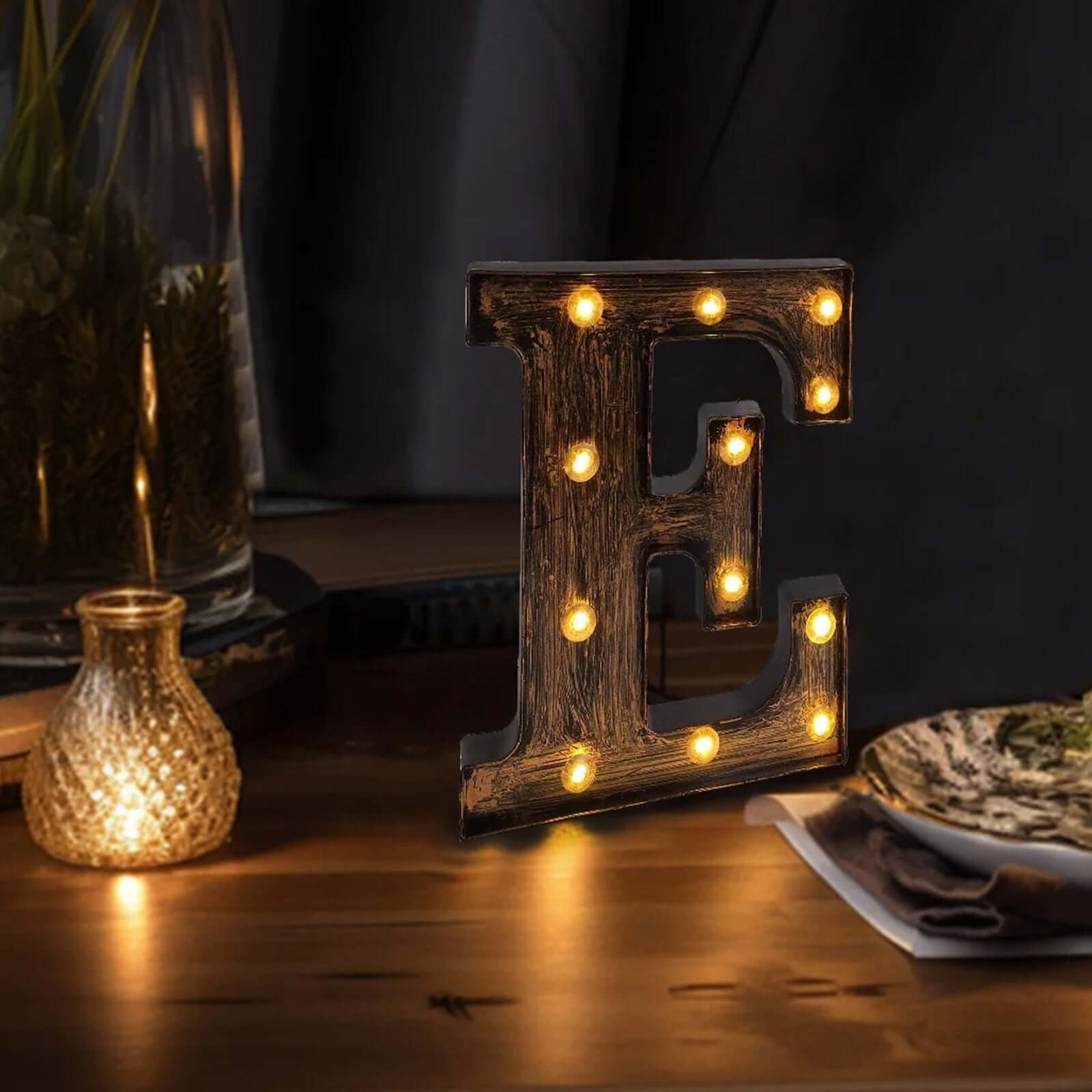 Efavormart Antique Black Industrial Style Letter "E", Vintage Style ...