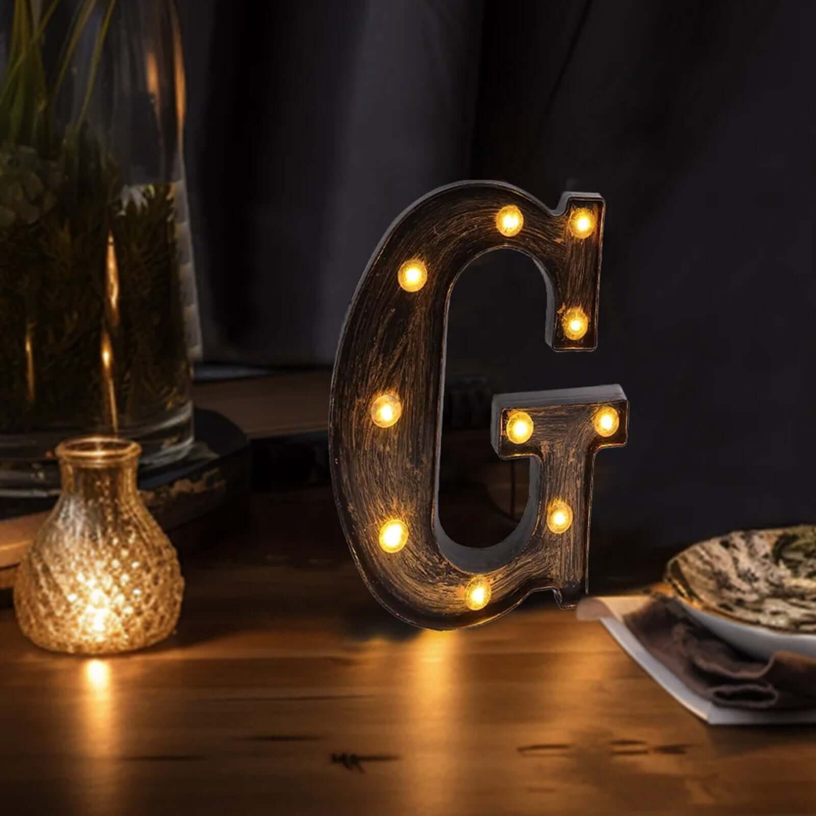 Efavormart Antique Black Industrial Style Letter "G", Vintage Style ...