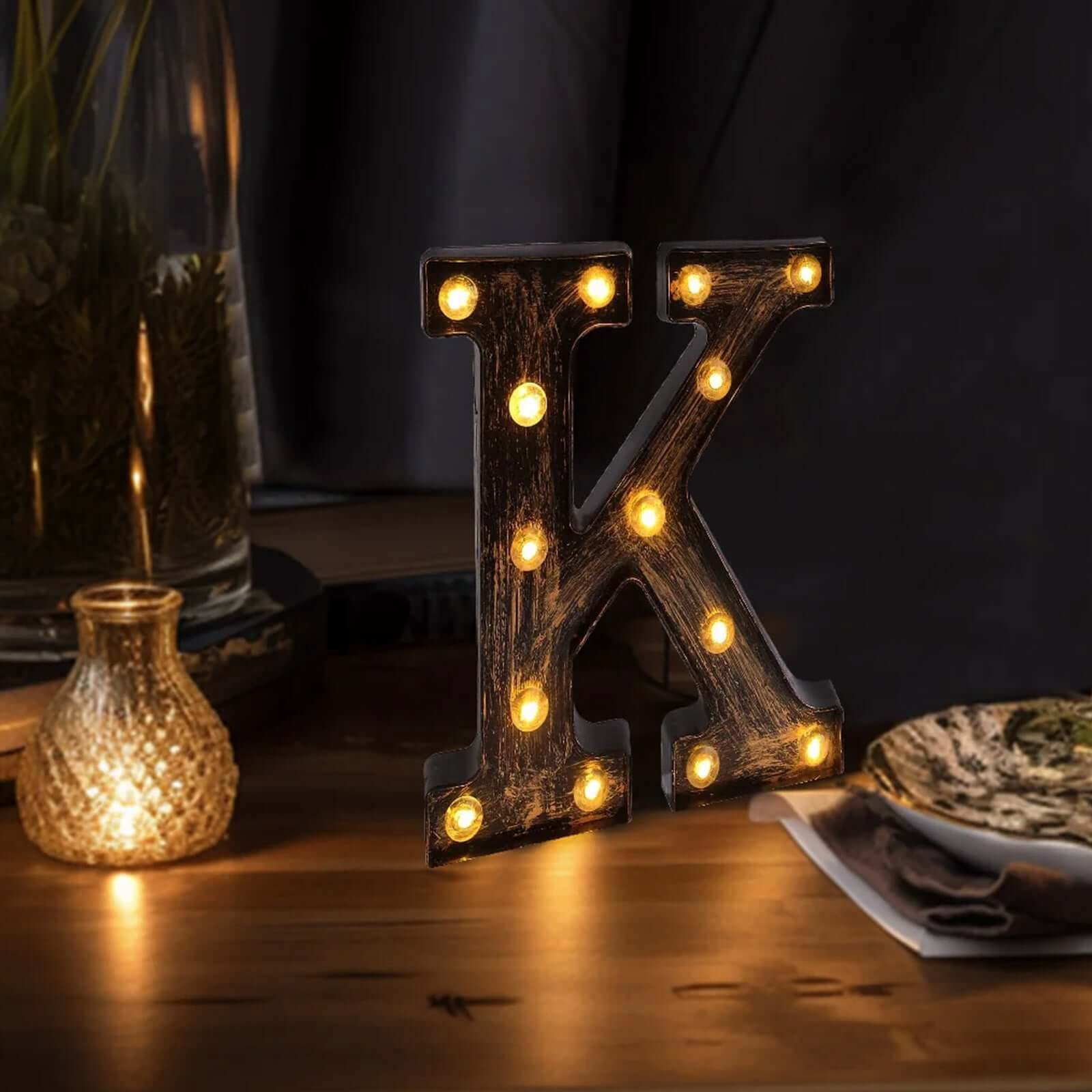 Efavormart Antique Black Industrial Style Letter "K", Vintage Style ...