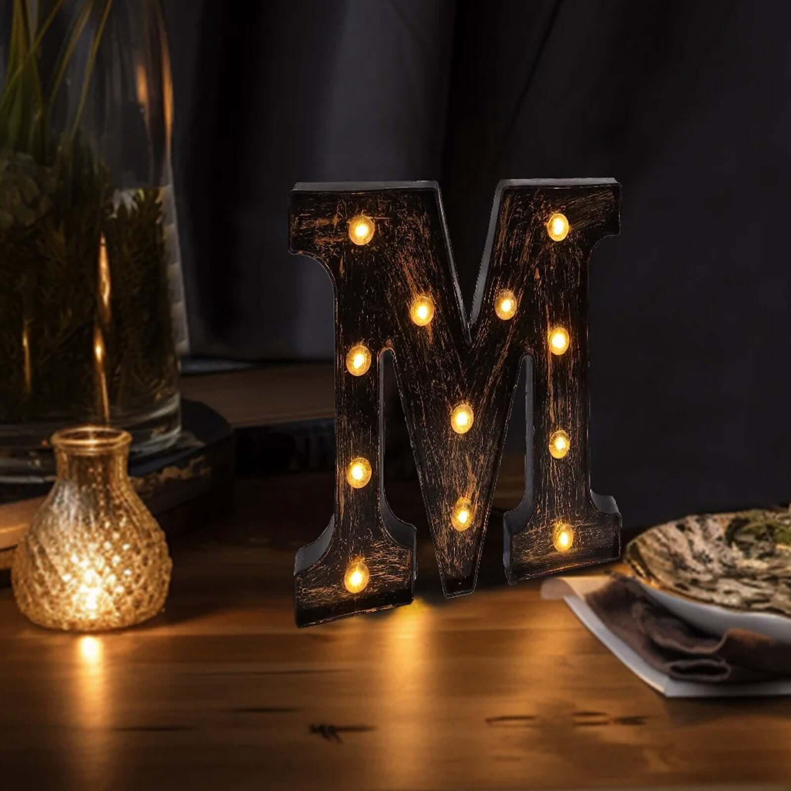 Efavormart Antique Black Industrial Style Letter "M", Vintage Style ...