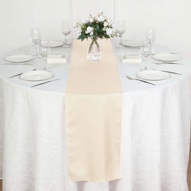 Efavormart 12" x 108" Satin Stripes Premium Table Runner For Wedding ...