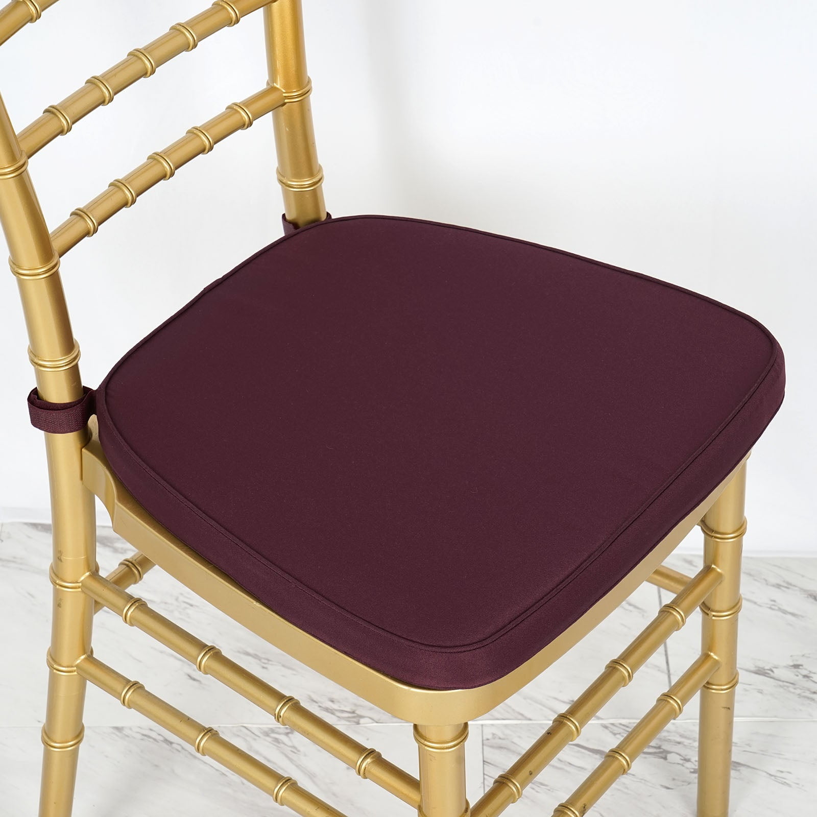 Efavormart BURGUNDY Chiavari Chair Cushion Chair Pad with Attachment ...