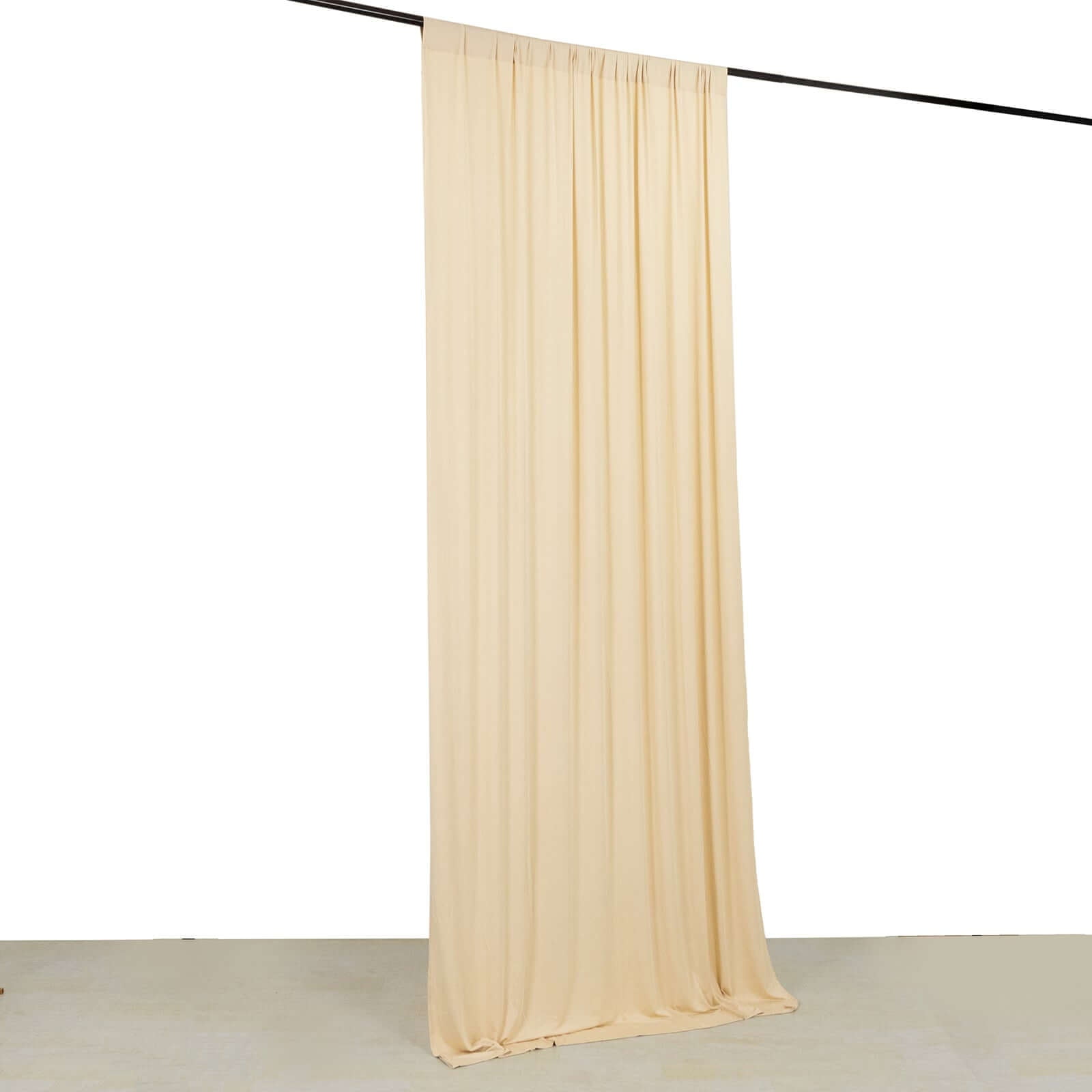 Efavormart Beige 4-Way Stretch Spandex Drapery Panel with Rod Pockets ...