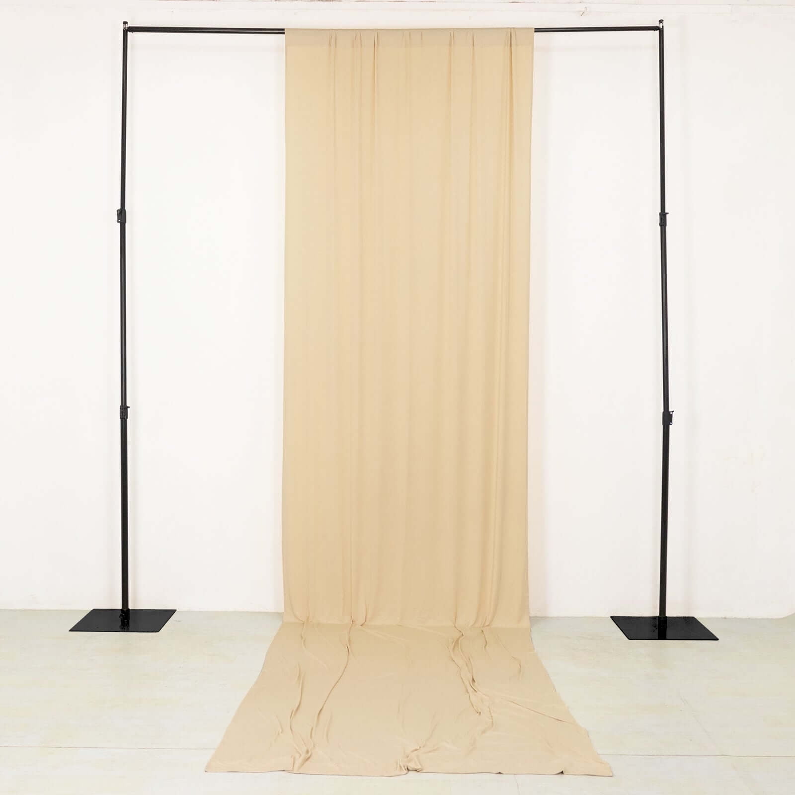 Efavormart Beige 4-Way Stretch Spandex Drapery Panel with Rod Pockets ...