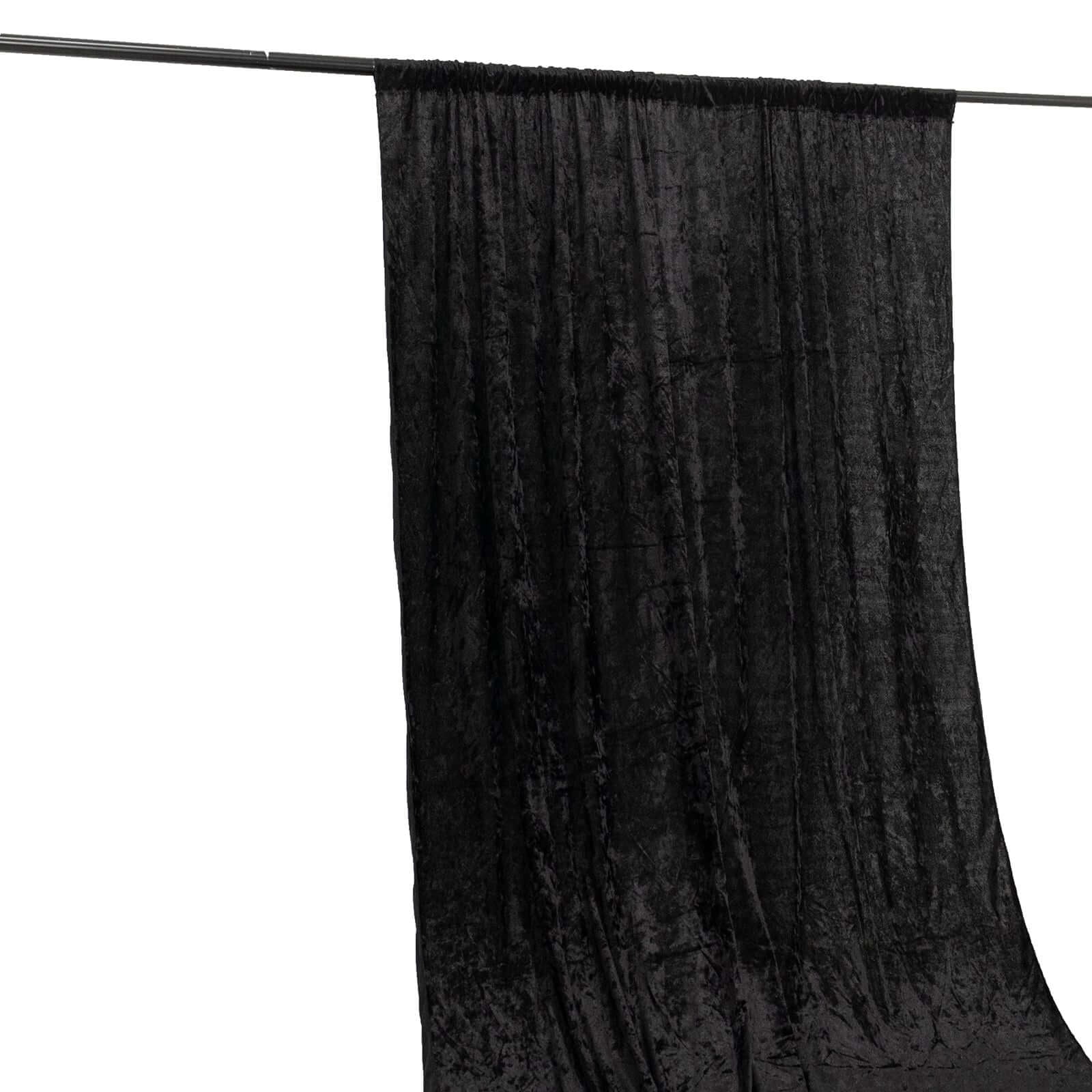 Efavormart Black Premium Smooth Velvet Divider Backdrop Curtain Panel ...