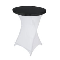 BalsaCircle Black Fitted Spandex Cocktail Table Top Stretch Cover ...