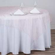 "Efavormart 60"" SILVER Satin Square Tablecloth Overlay - Topper Cover ...