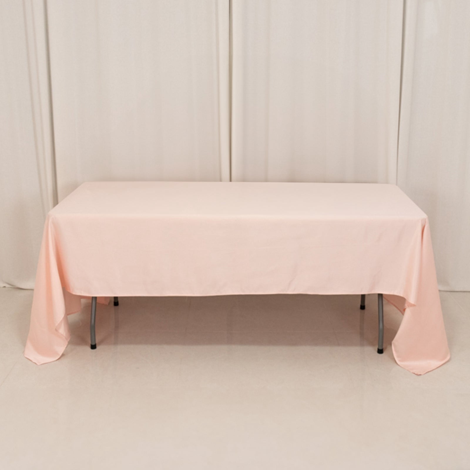 Efavormart Blush Seamless Lamour Satin Rectangle Tablecloth - 60"x126 ...