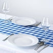 Cotton Print Table Runner Gingham Checkered Light Blue - Walmart.com