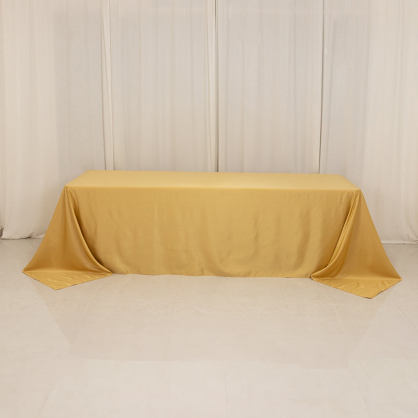 Efavormart Champagne Seamless Lamour Satin Rectangle Tablecloth - 90 ...