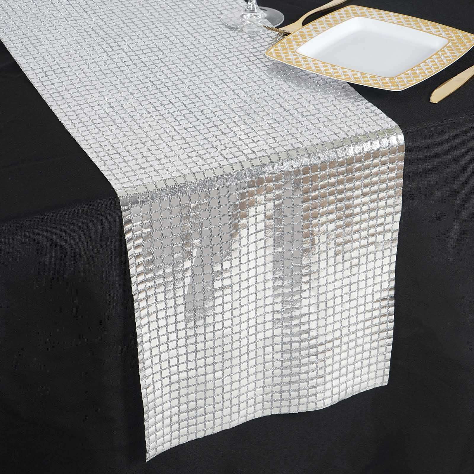 Efavormart DASHING Mirror Foil Table Runner For Weddings Birthday ...