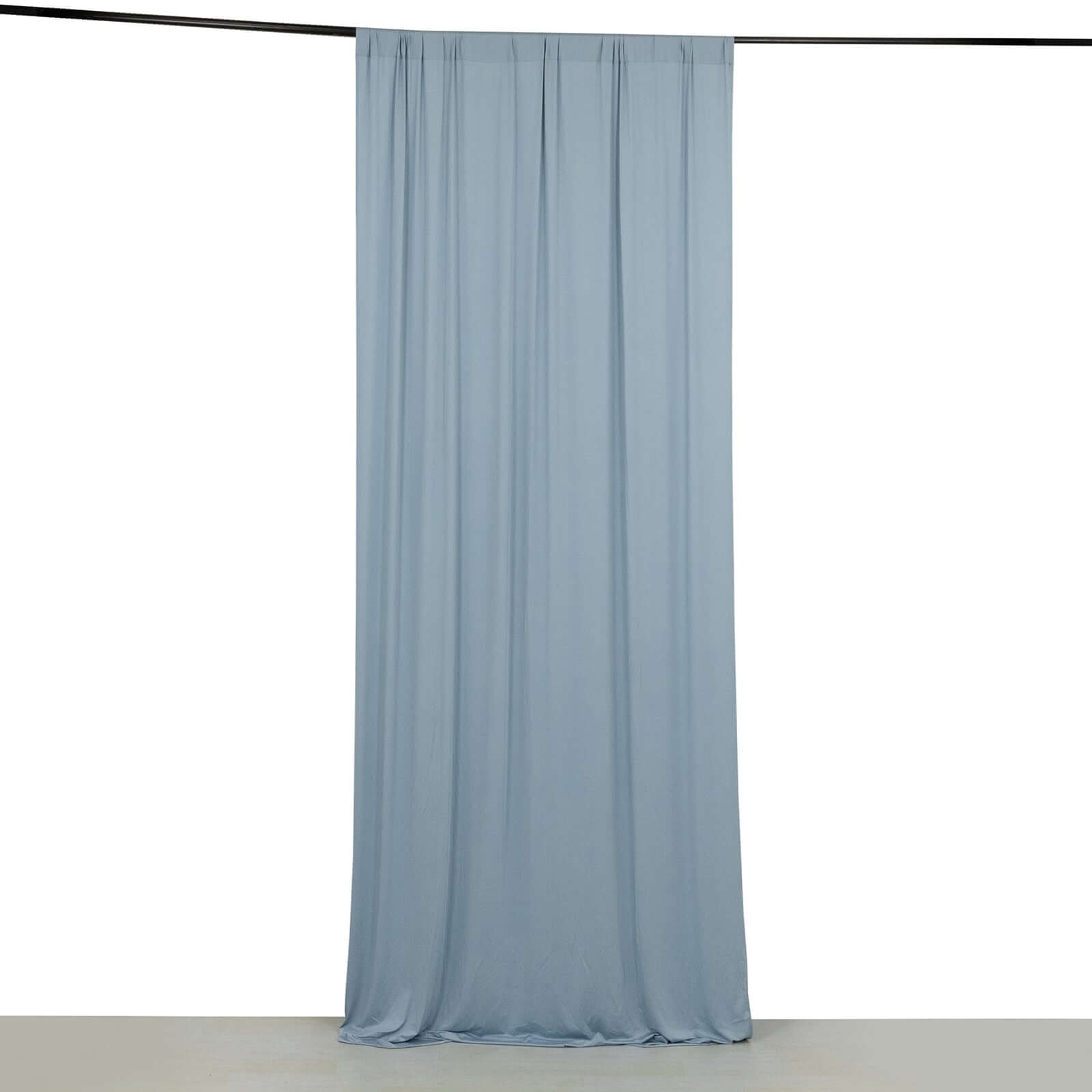 Efavormart Dusty Blue 4-Way Stretch Spandex Drapery Panel with Rod ...