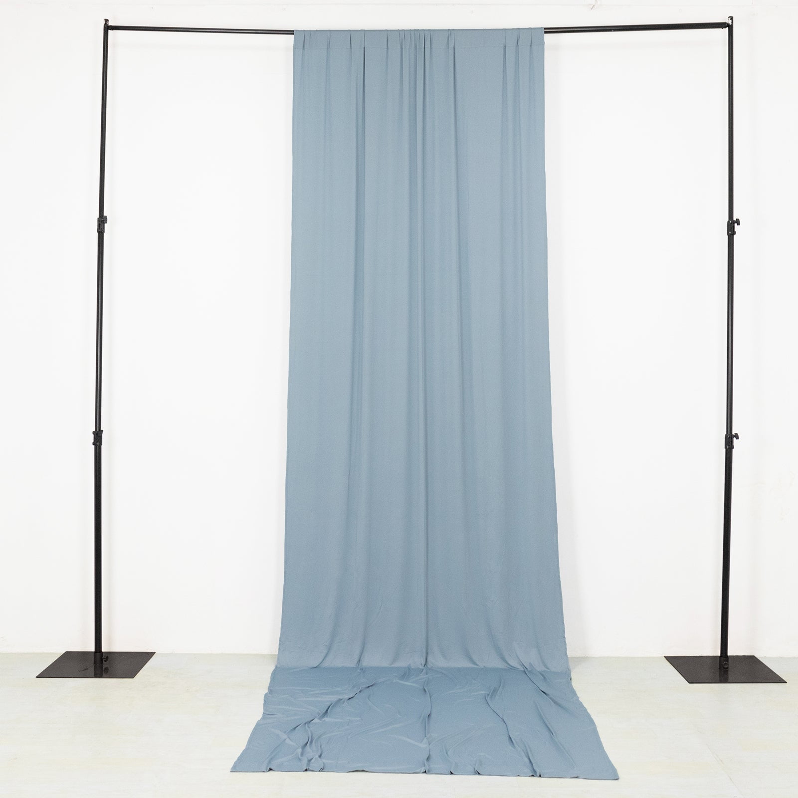 Efavormart Dusty Blue 4-Way Stretch Spandex Drapery Panel with Rod ...