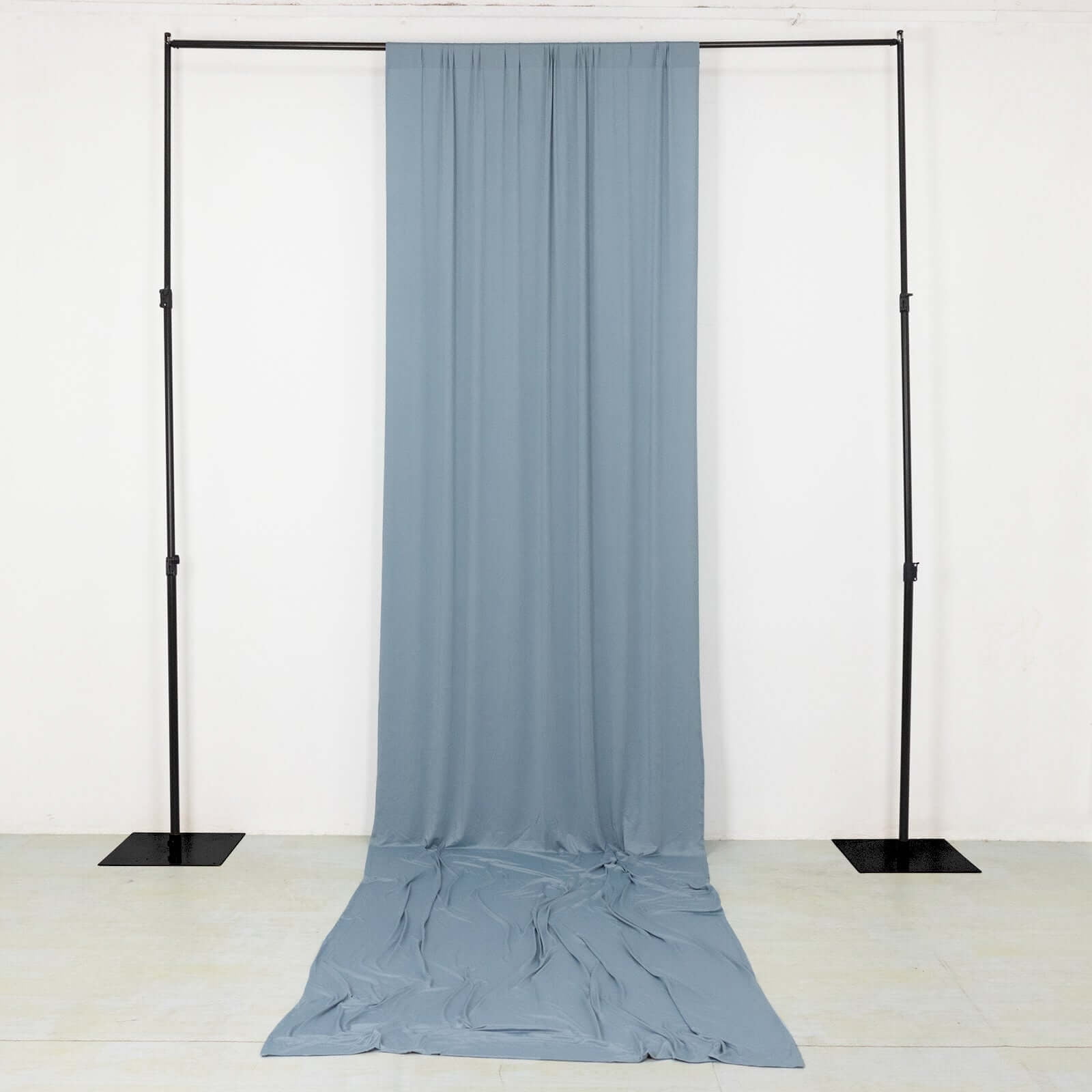 Efavormart Dusty Blue 4-Way Stretch Spandex Drapery Panel with Rod ...