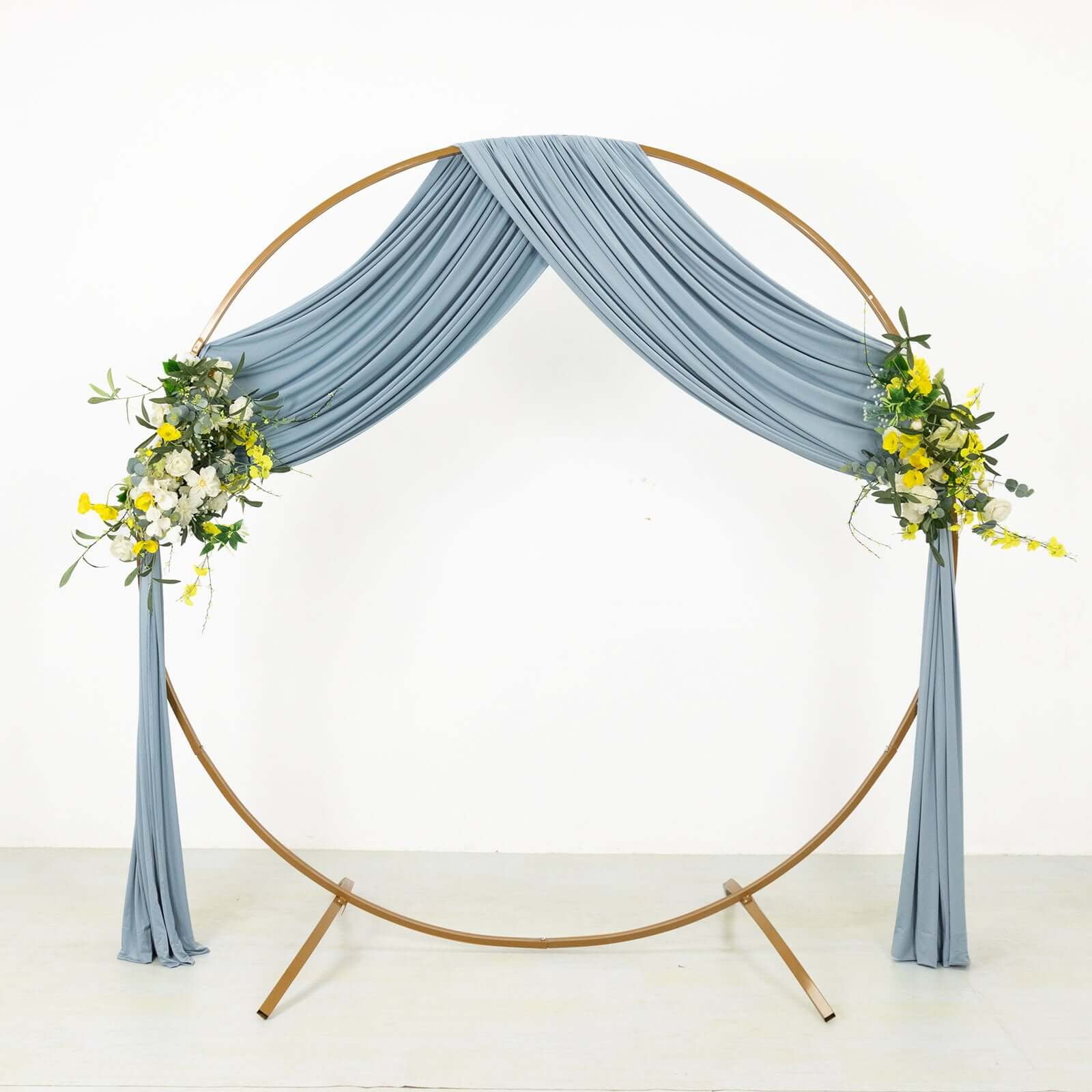 Efavormart Dusty Blue 4-Way Stretch Spandex Drapery Panel with Rod ...