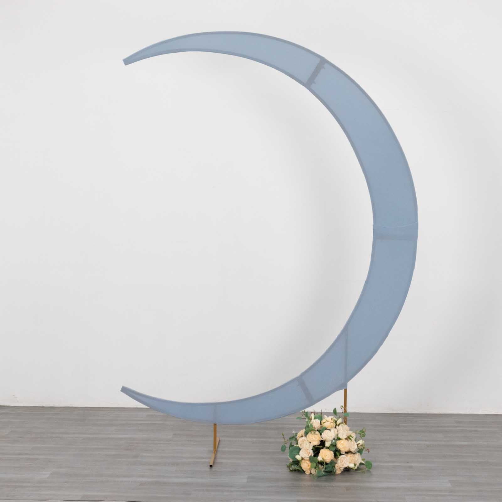Efavormart Dusty Blue Spandex Crescent Moon Chiara Backdrop Stand Cover ...