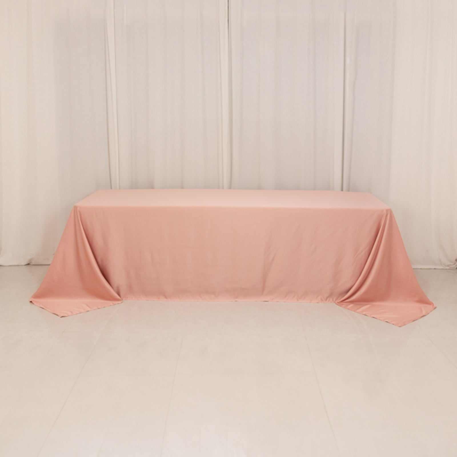 Efavormart Dusty Rose Seamless Lamour Satin Rectangle Tablecloth - 90 ...