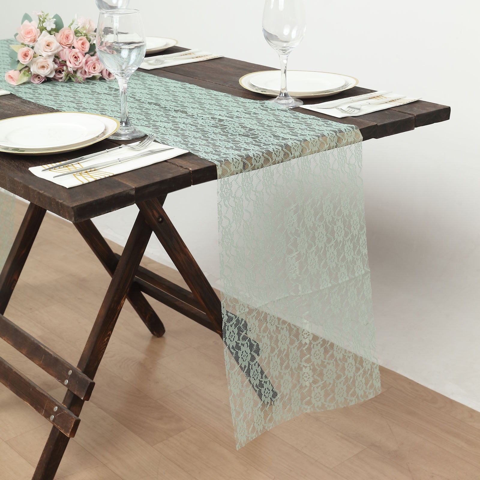 Efavormart Floral Lace Premium Table Top Runner For Weddings Birthday ...