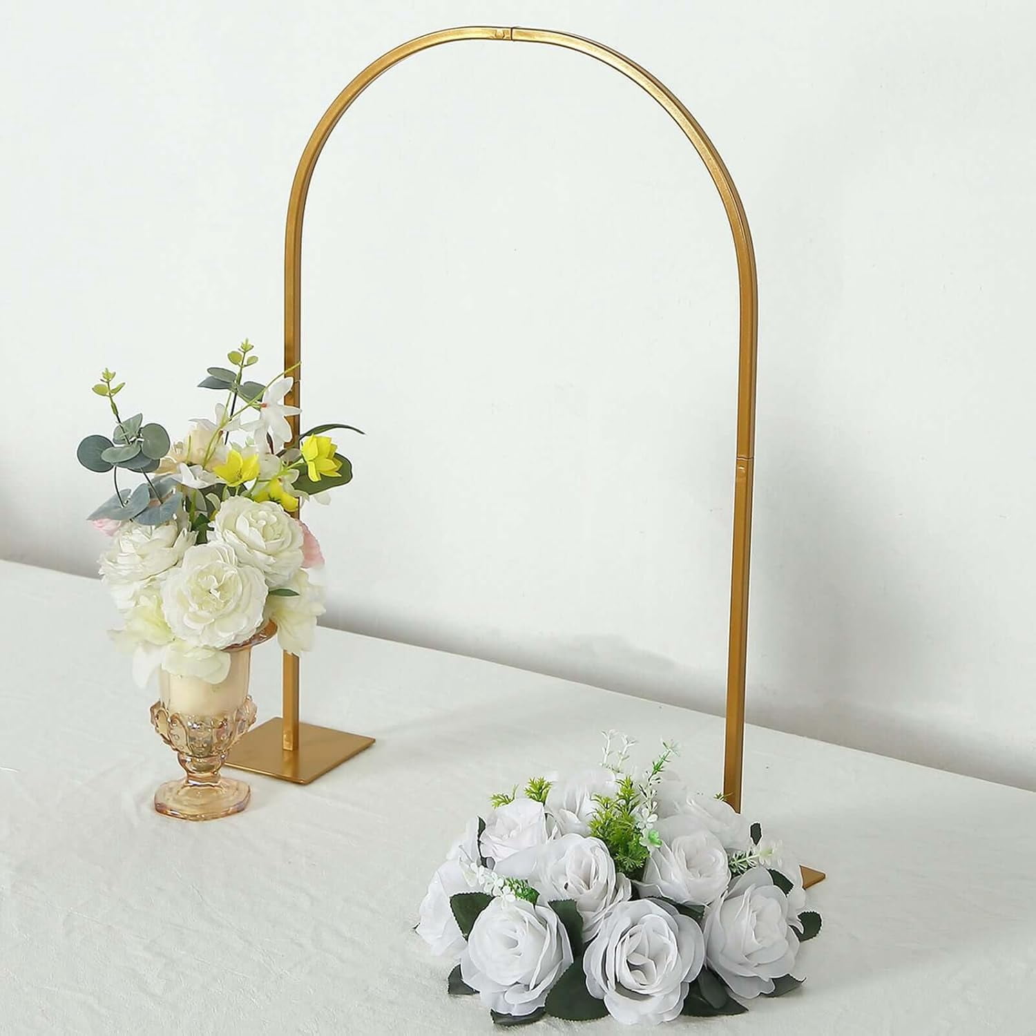 Efavormart Gold Metal Wedding Cake Chiara Arch Table Centerpiece with ...