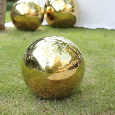 BalsaCircle 20" Silver Stainless Steel Globe Gazing Reflective Mirror ...