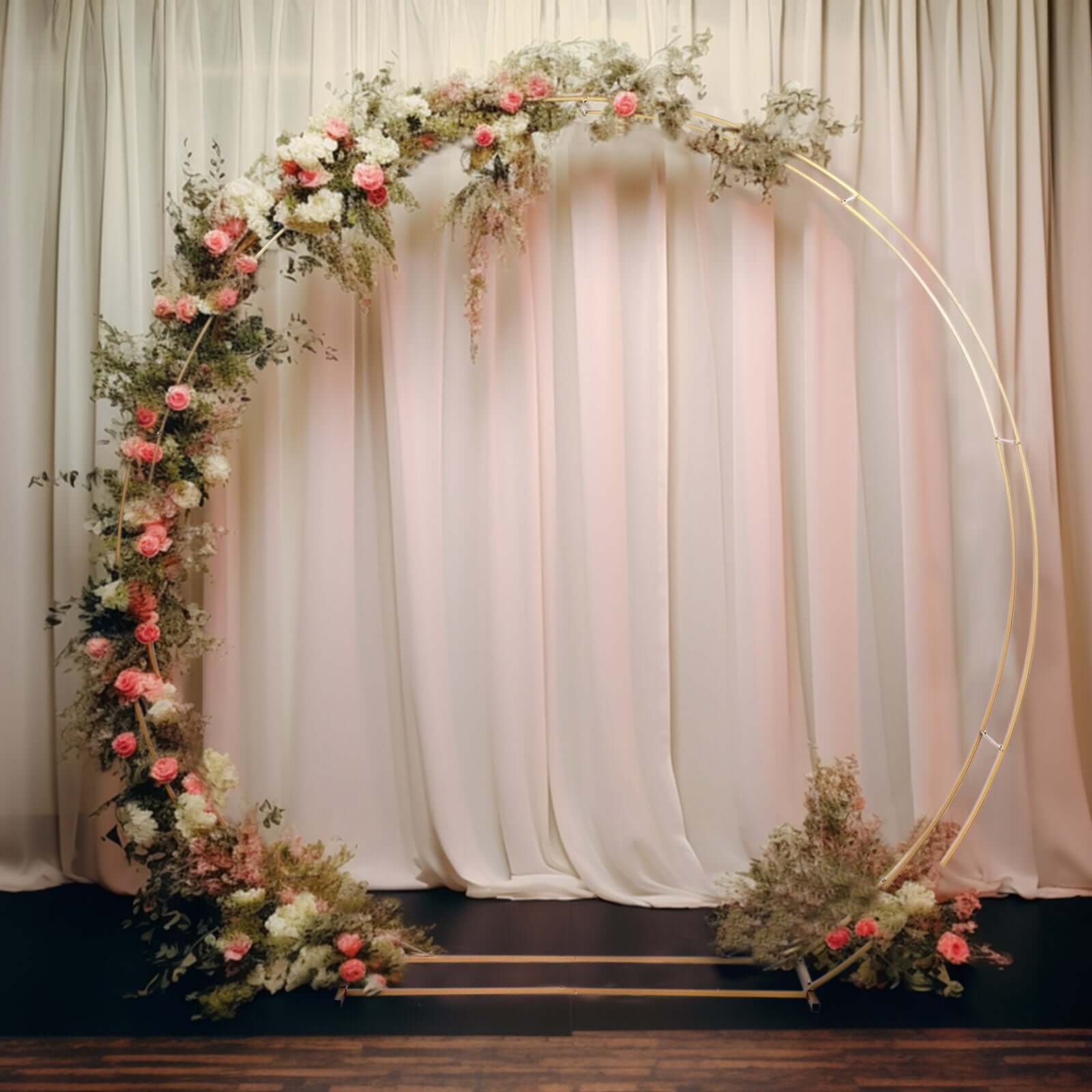 Efavormart Heavy Duty Gold Metal Double Hoop Wedding Arch Photo ...