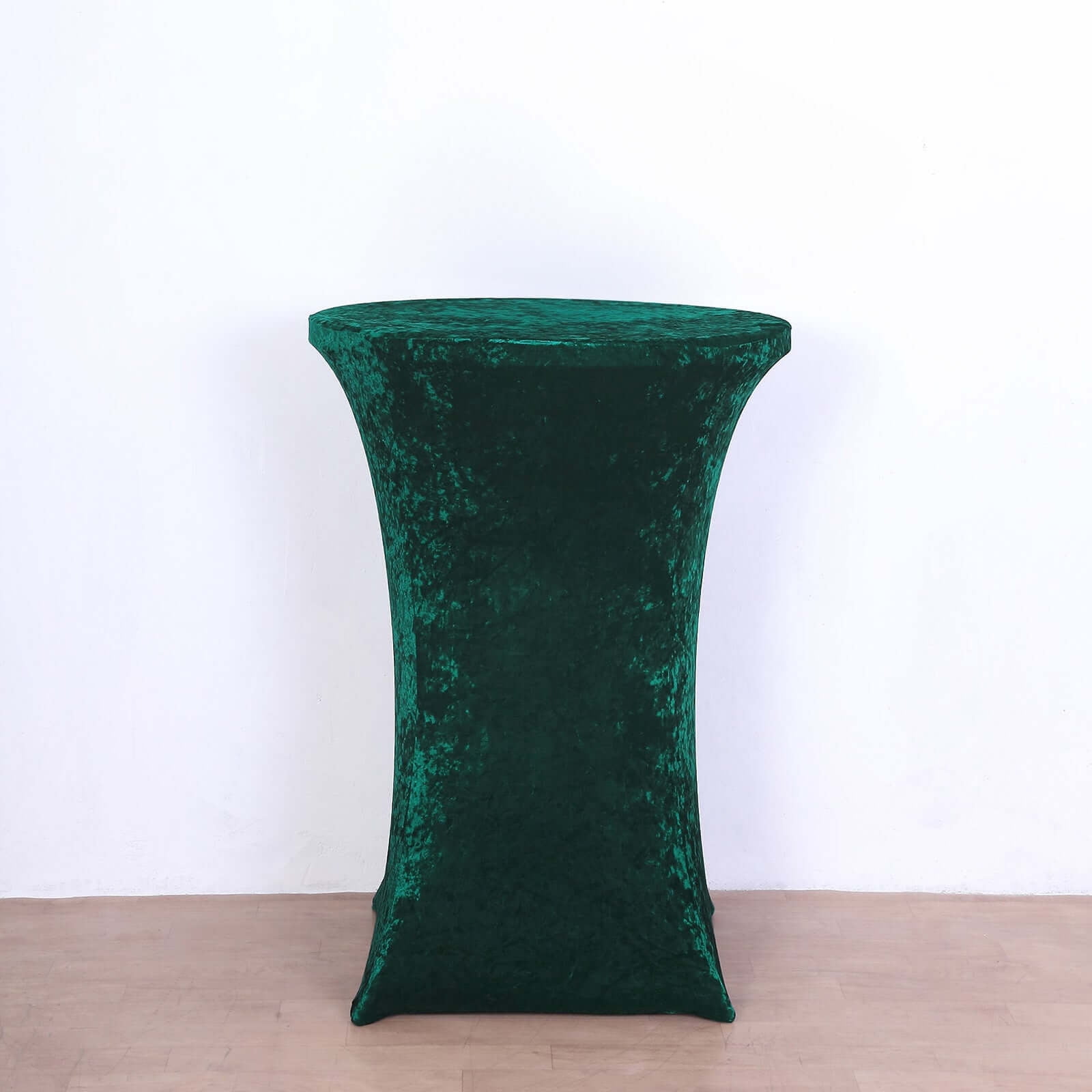 Efavormart Hunter Emerald Green Crushed Velvet Stretch Fitted Round ...