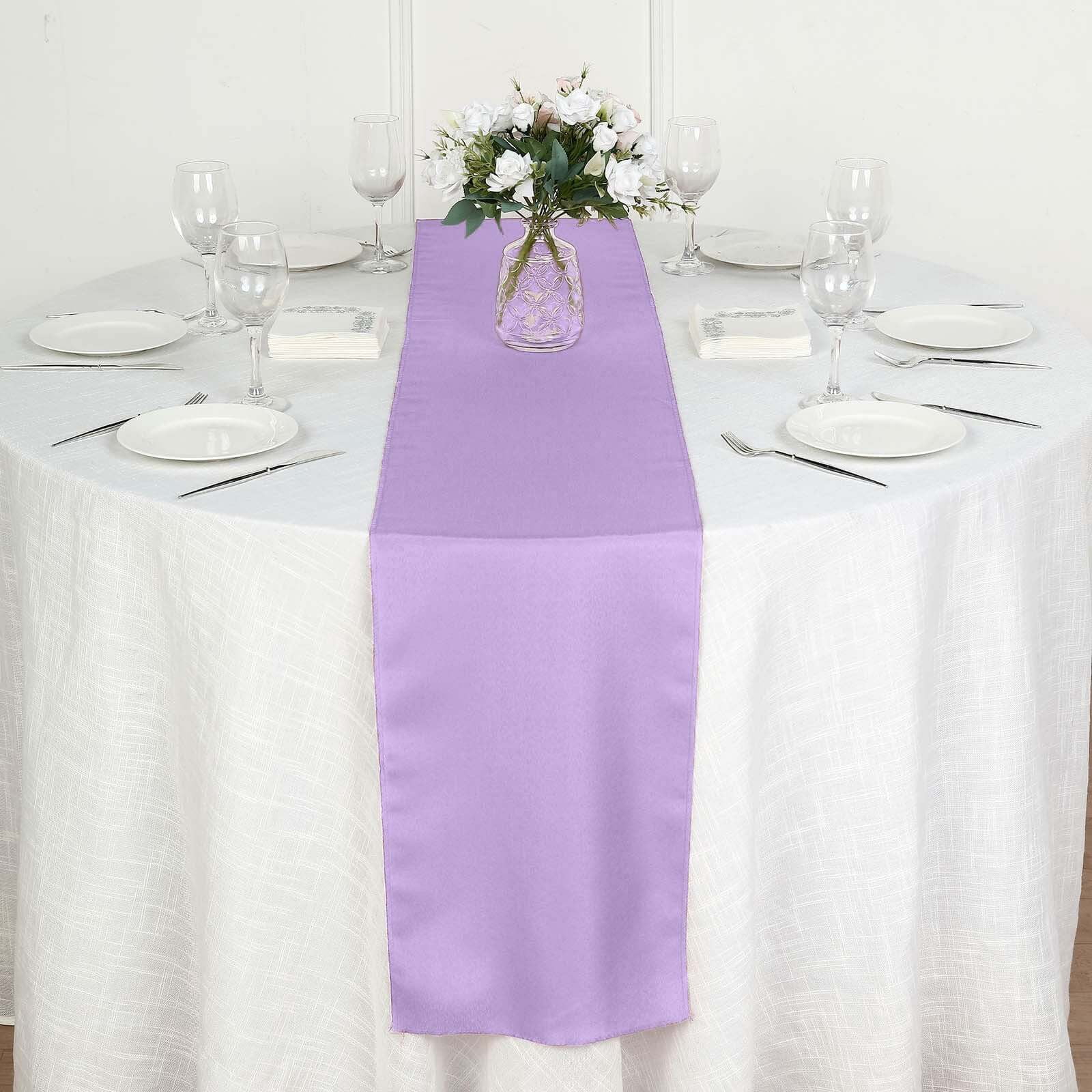 Efavormart LAVENDER Premium Polyester Table Top Runner For Weddings ...