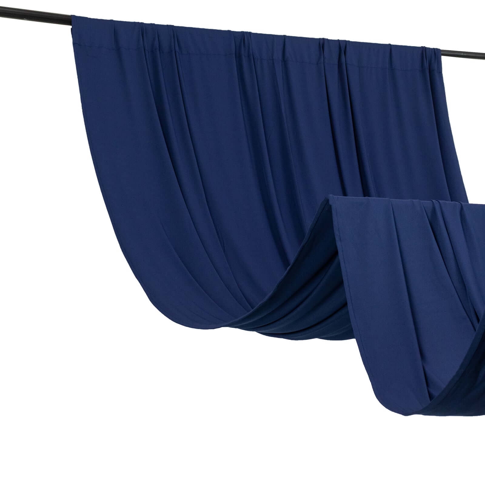 Efavormart Navy Blue 4-Way Stretch Spandex Drapery Panel with Rod ...
