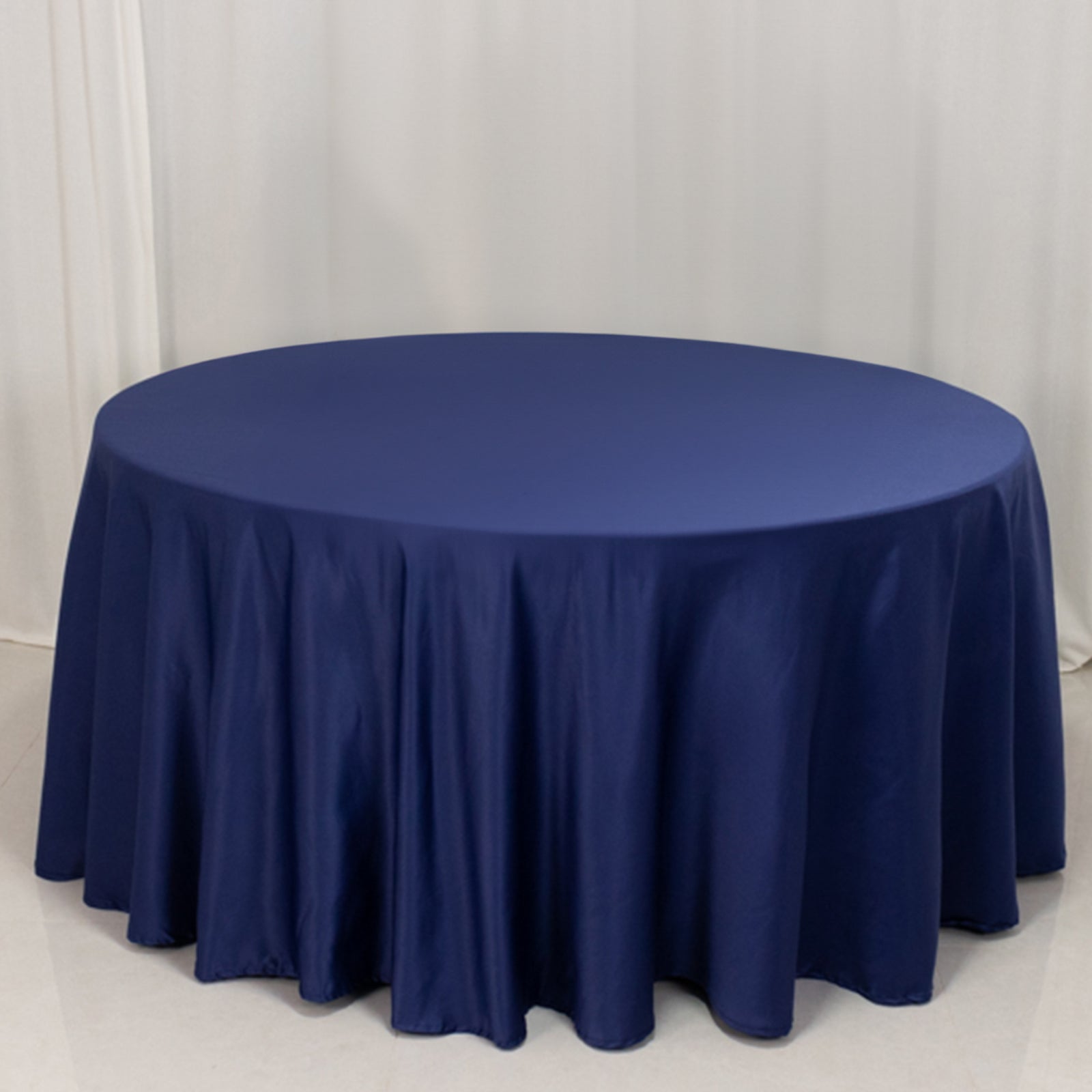 Efavormart Navy Blue Seamless Lamour Satin Round Tablecloth - 120" for ...