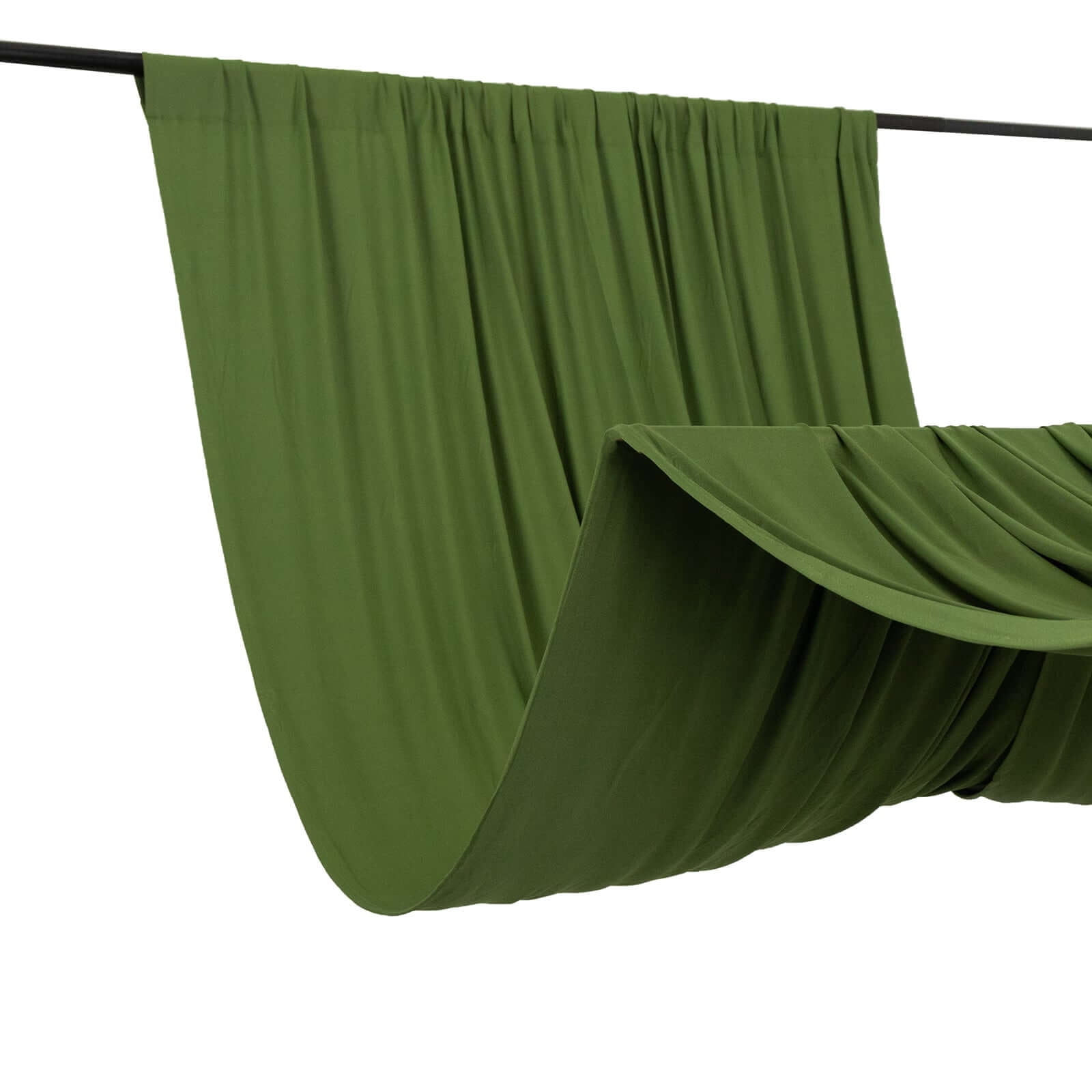 Efavormart Olive Green 4-Way Stretch Spandex Drapery Panel with Rod ...