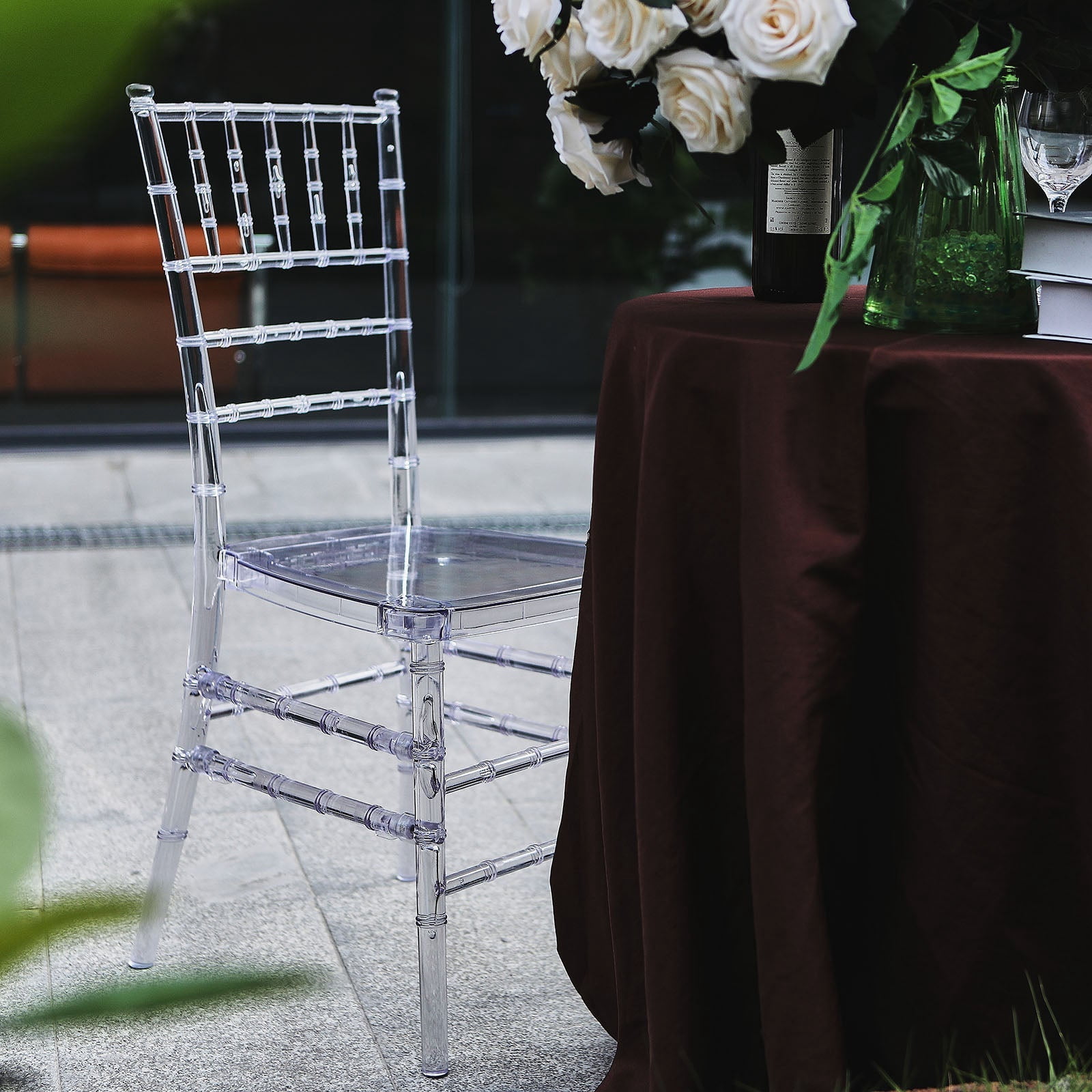 Efavormart 12 Pack Clear Resin Chiavari Chairs for Indoor Parties ...