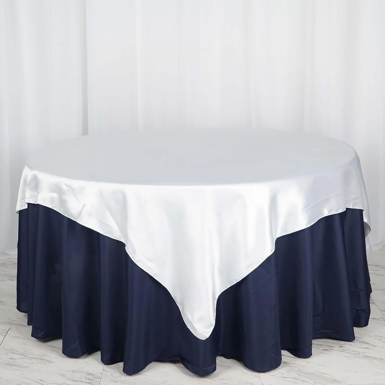 Efavormart Pack of 5 | 72" SATIN Square Tablecloth Overlay For Wedding ...