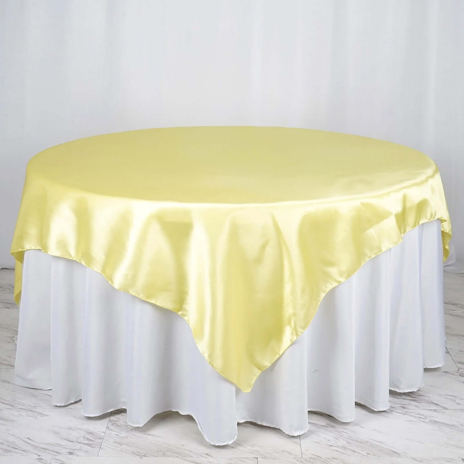 Efavormart Pack of 5 | 72" SATIN Square Tablecloth Overlay For Wedding ...