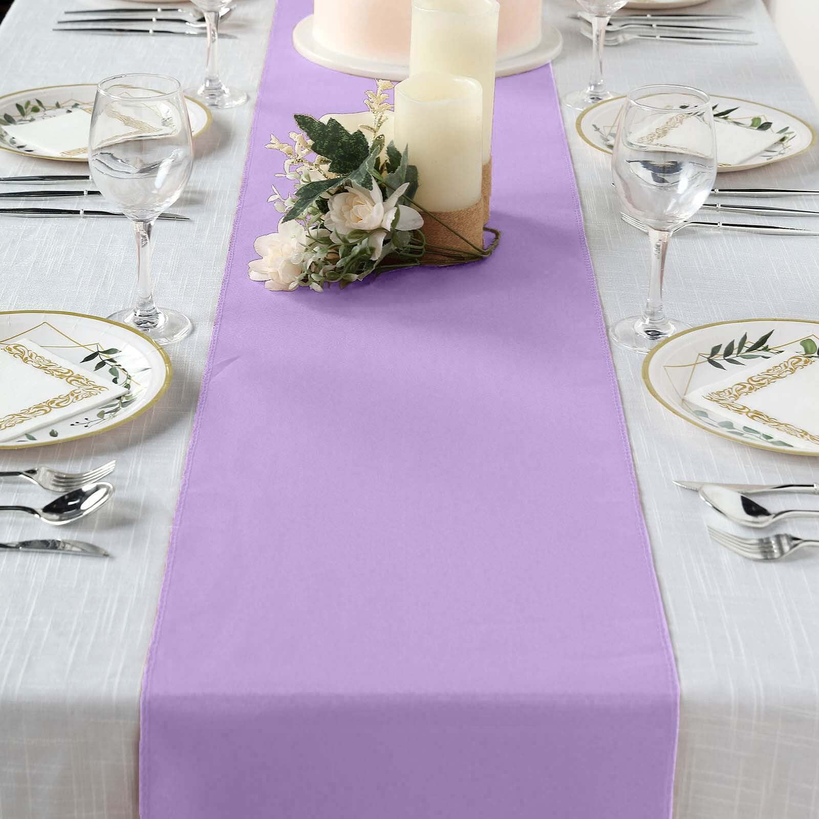 Efavormart Pack of 5 | LAVENDER Premium Polyester Table Top Runner For ...