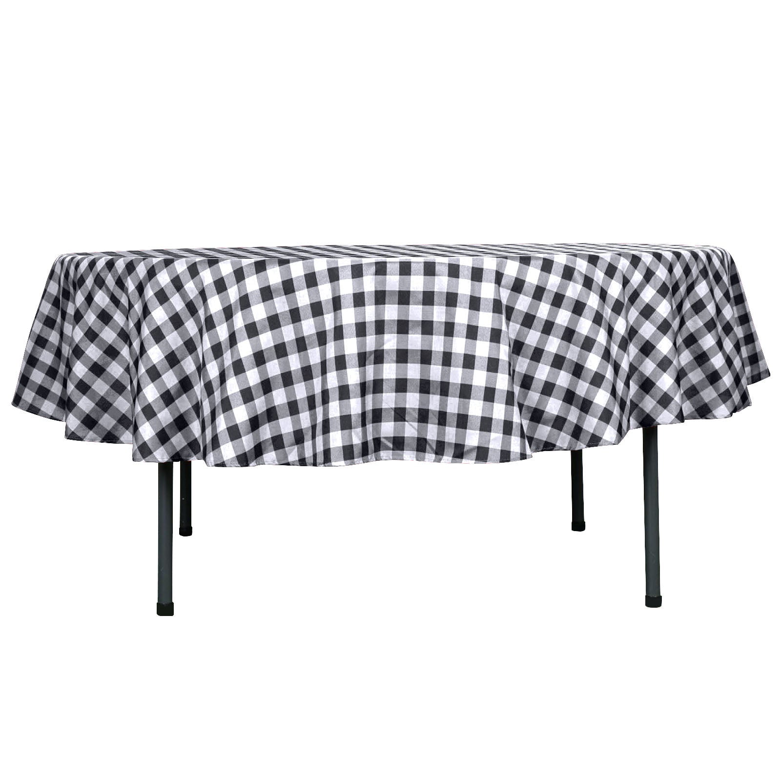 Efavormart Perfect Picnic Inspired Black/White Checkered 90" Round ...