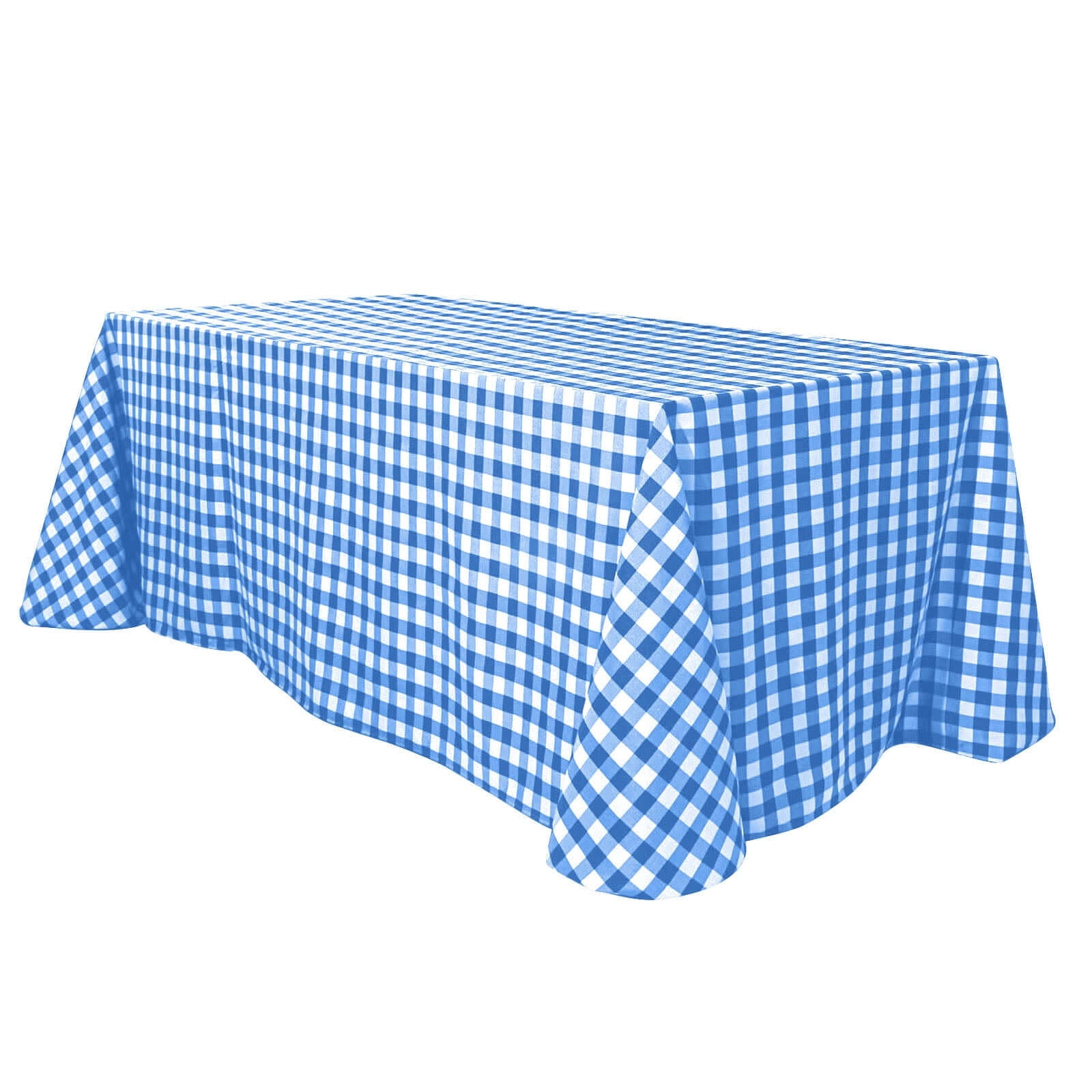 Efavormart Perfect Picnic Inspired Blue Checkered 90x132" Polyester ...