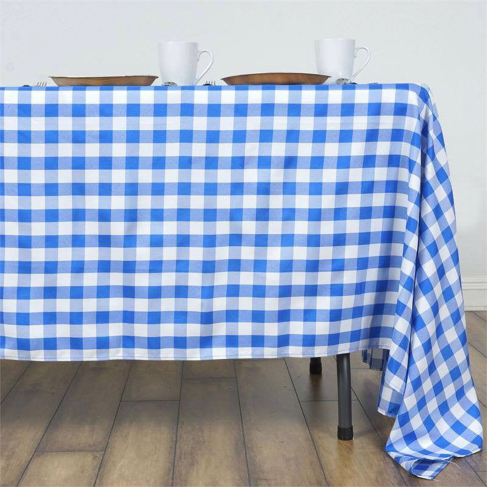 Efavormart Perfect Picnic Inspired Blue/White Checkered 60x126 ...
