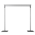 Efavormart Pipe and Drape Backdrop Stand with Double Cross Bars, Adjustable Silver Aluminum ...