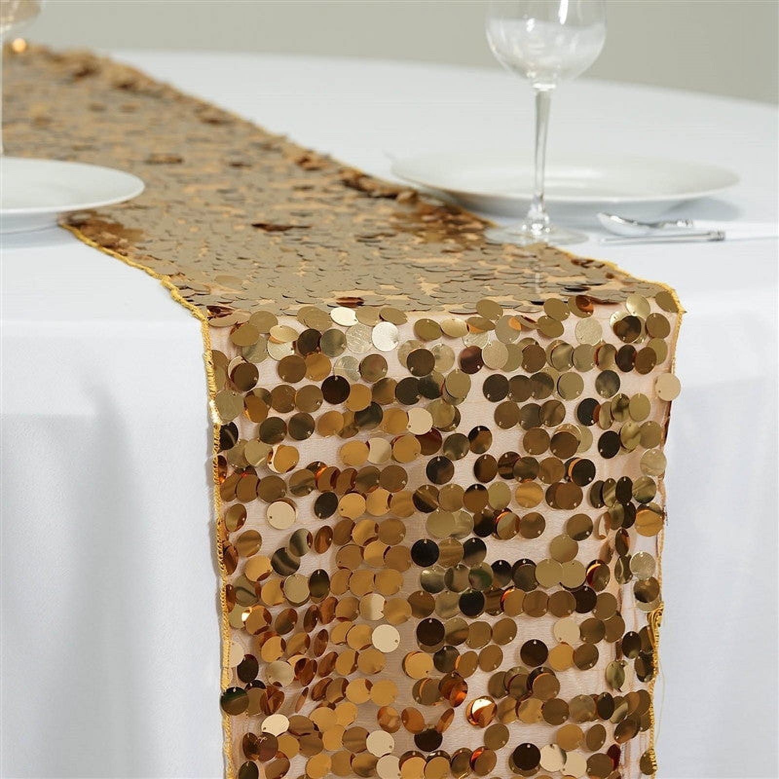 Efavormart Premium Gold Sequin Restaurant Table Top Runners For ...