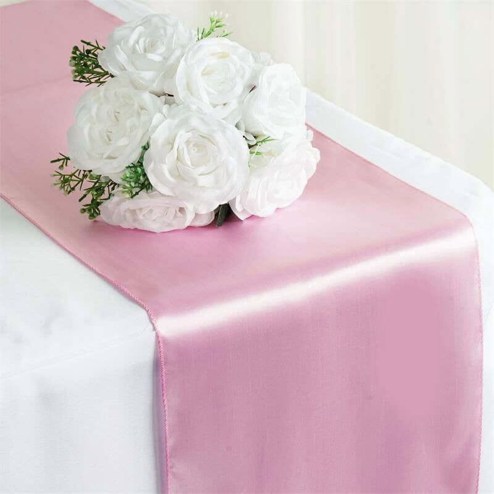 Efavormart Pink Premium SATIN Table Runner for Weddings, Birthday ...