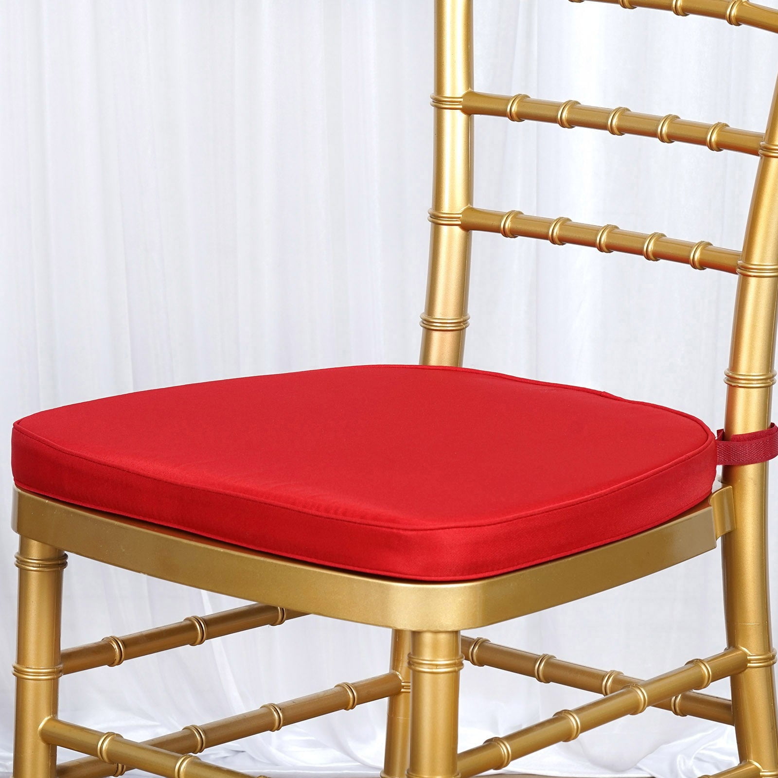 Efavormart RED Chiavari Chair Cushion Chair Pad with Attachment Straps ...