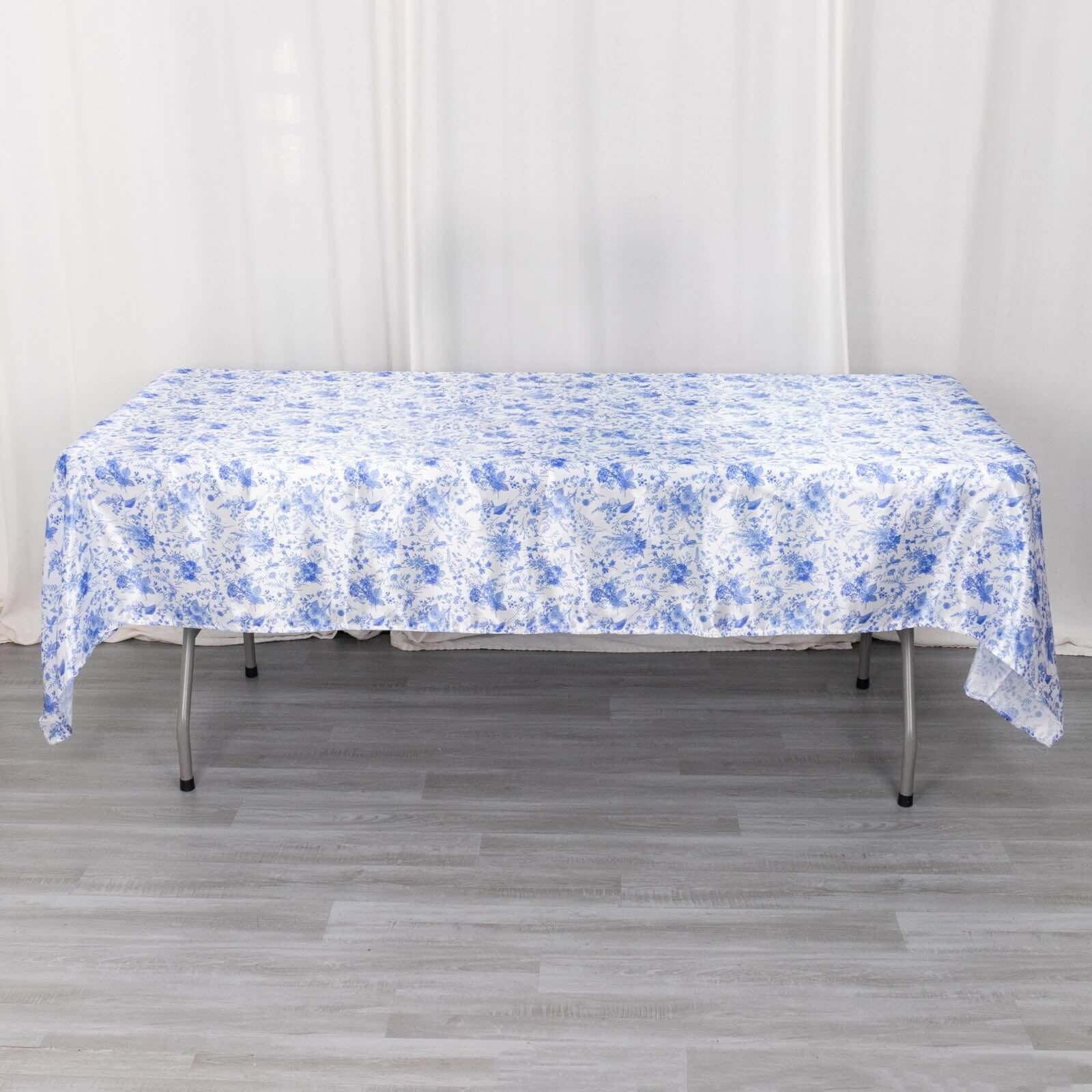 Efavormart Rectangle Satin Tablecloth, 60"X102" Smooth Oblong Washable ...