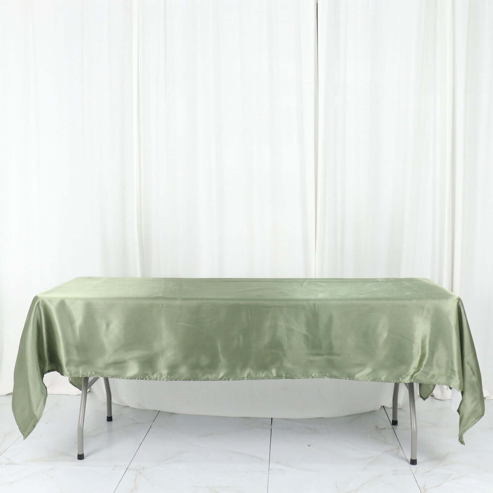 Efavormart Rectangle Satin Tablecloth, 60"x102" Smooth Oblong Washable ...