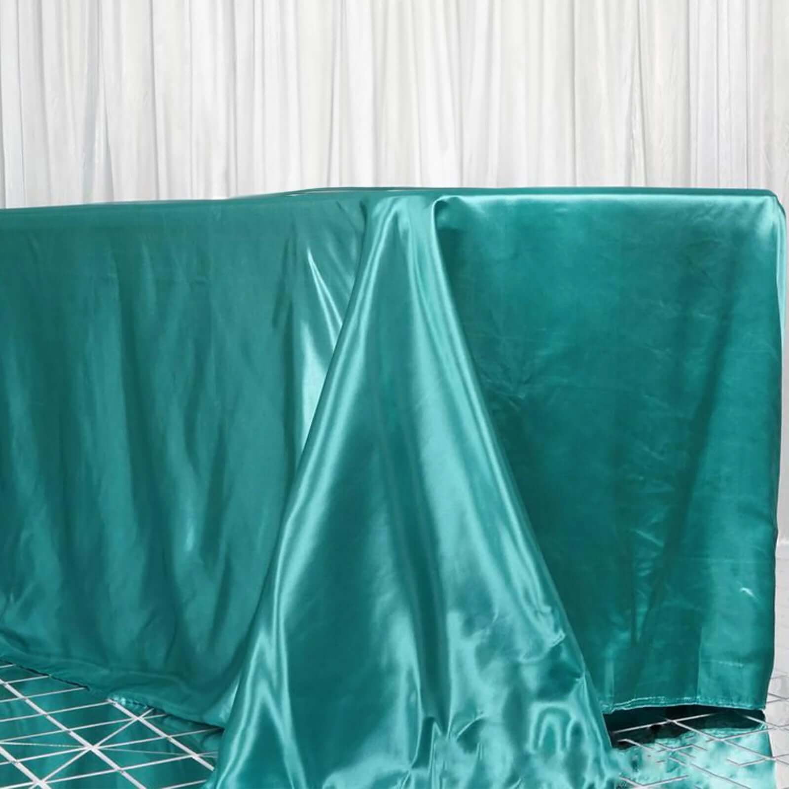 Efavormart Rectangle Satin Tablecloth, 90"x156" Smooth Oblong Washable ...