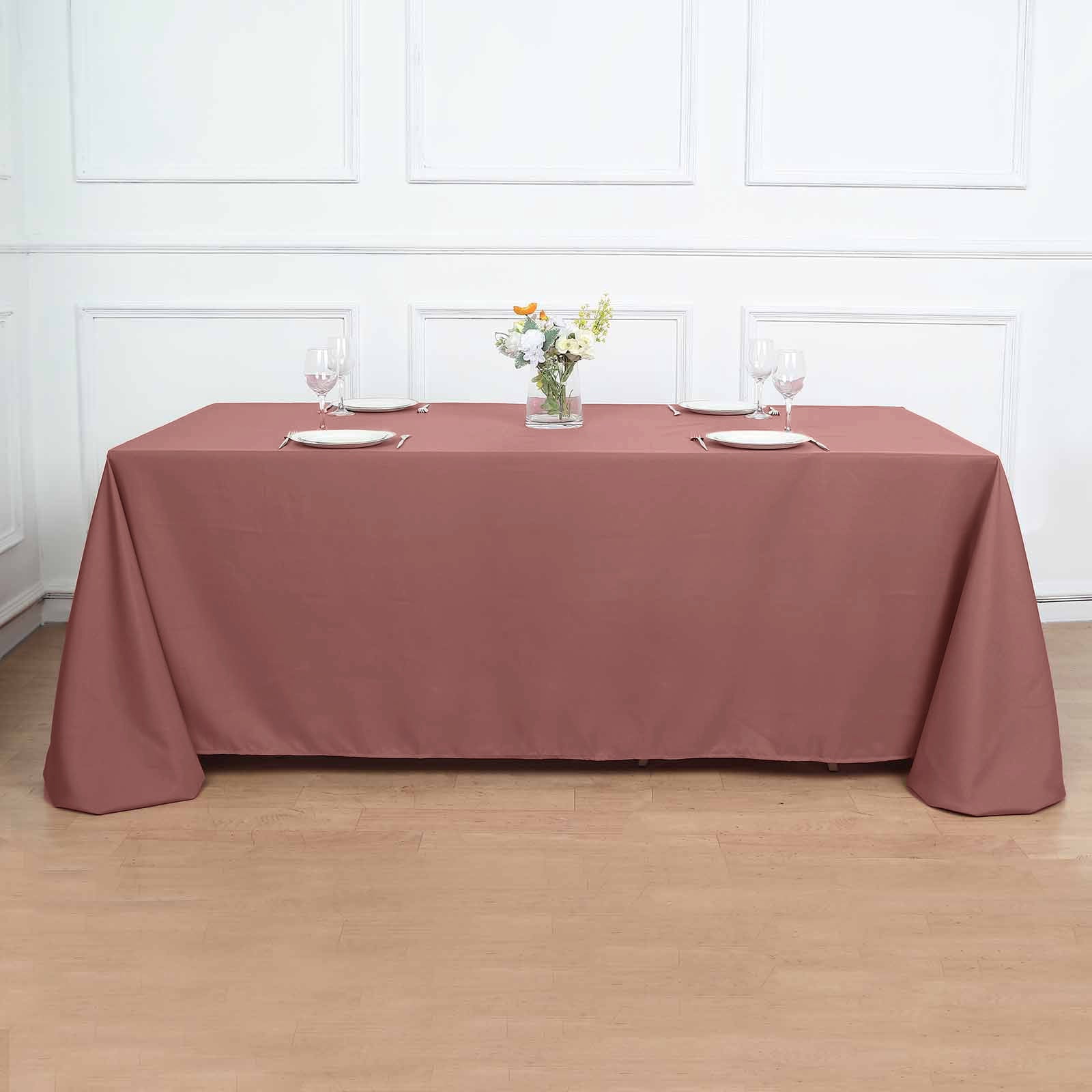 Efavormart Rectangle Tablecloth, 90"x132" Stain & Wrinkle Resistant ...