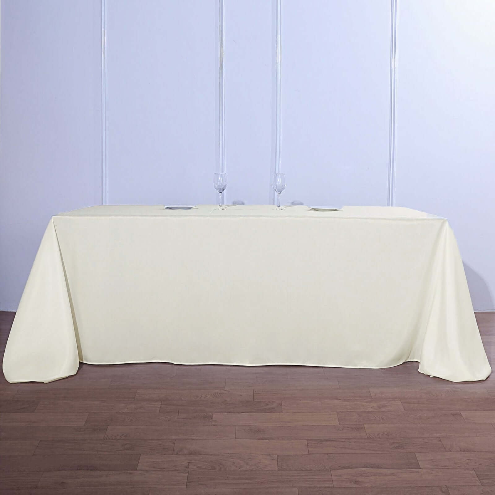 Efavormart 90x156" IVORY Wholesale Rectangle Polyester Tablecloth Linen ...